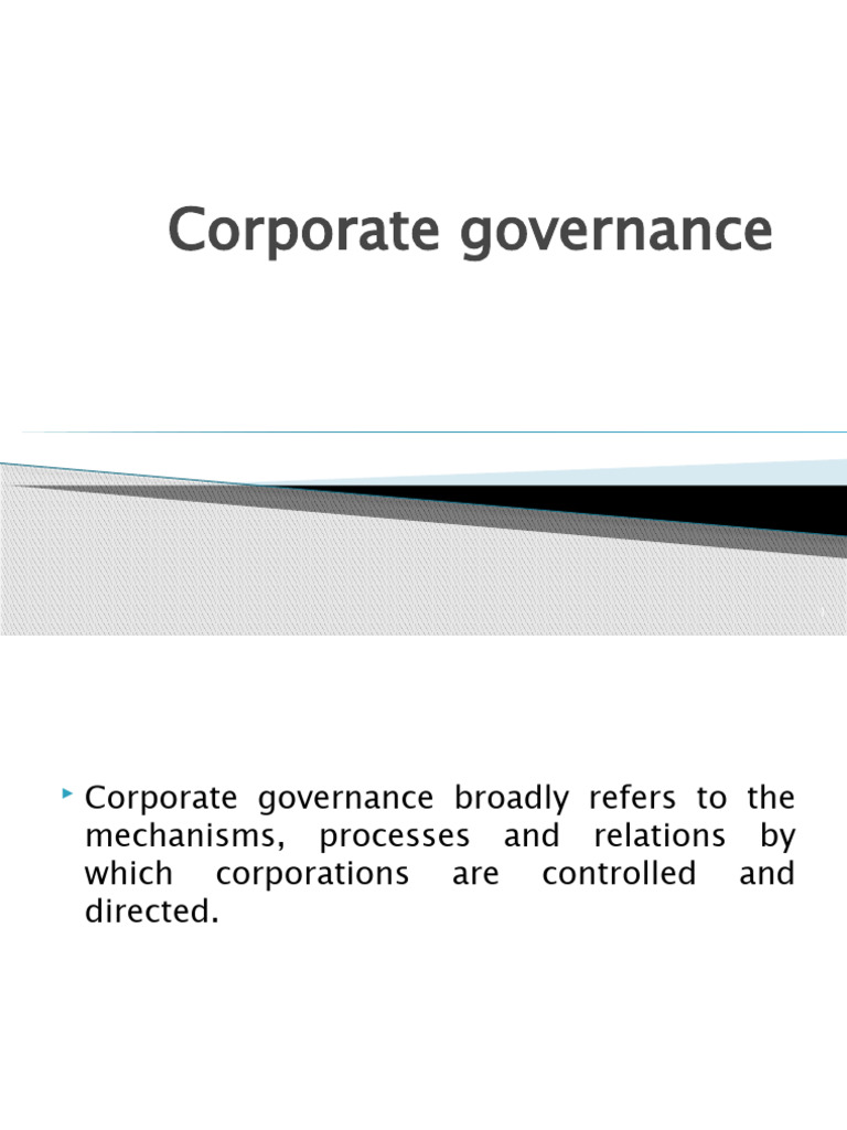 Corporate Governance | PDF | Corporate Governance | Governance
