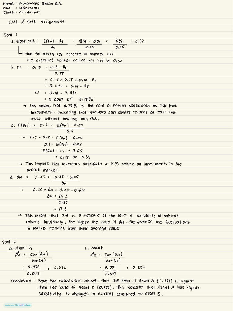 Investment Assignment - Muhammad Rakan - 1402224203 | PDF | Beta (Finance) | Money