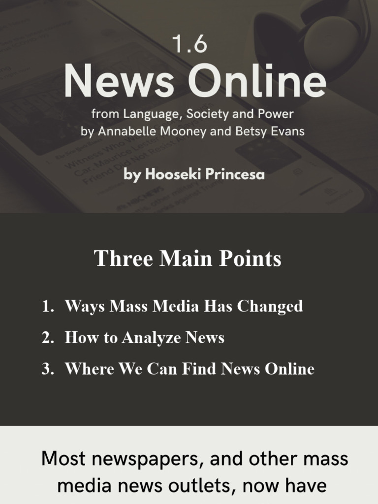 Understanding Modern News Media | PDF | Human Communication | Communication