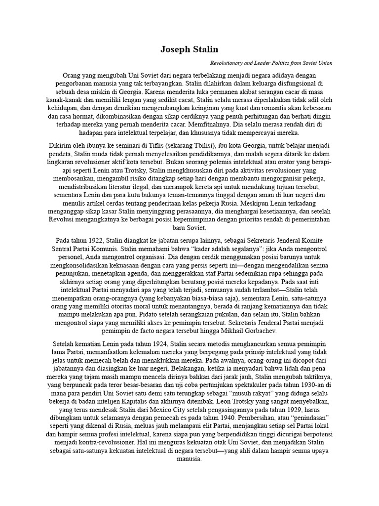 Joseph Stalin | PDF