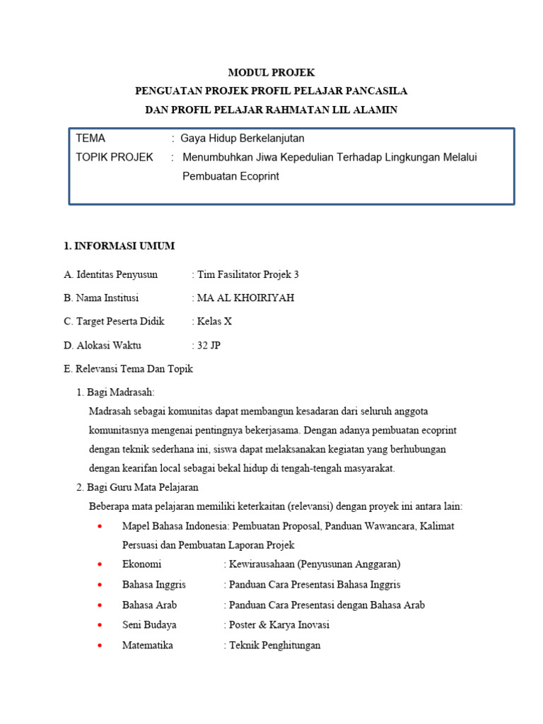 Produk Ecoprint untuk Kesadaran Lingkungan | PDF