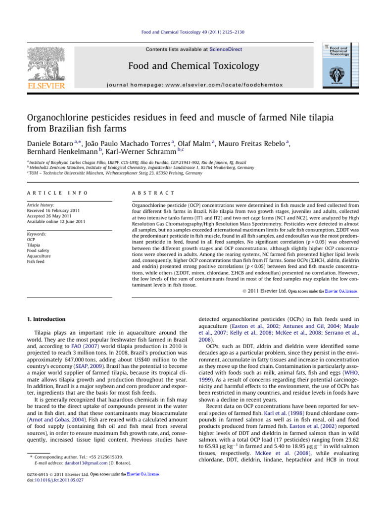 Botaro Et Al. (2011) - Pesticida Peixe | PDF | Detection Limit