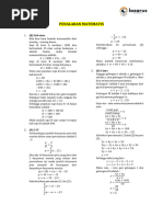 Soal SBMPTN 2014 TKPA Matematika Dasar Dan Pembahasan Kode 652 | PDF