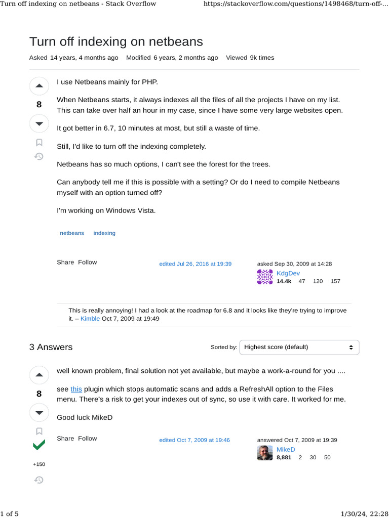 Turn Off Indexing On Netbeans | PDF | Software | Computing