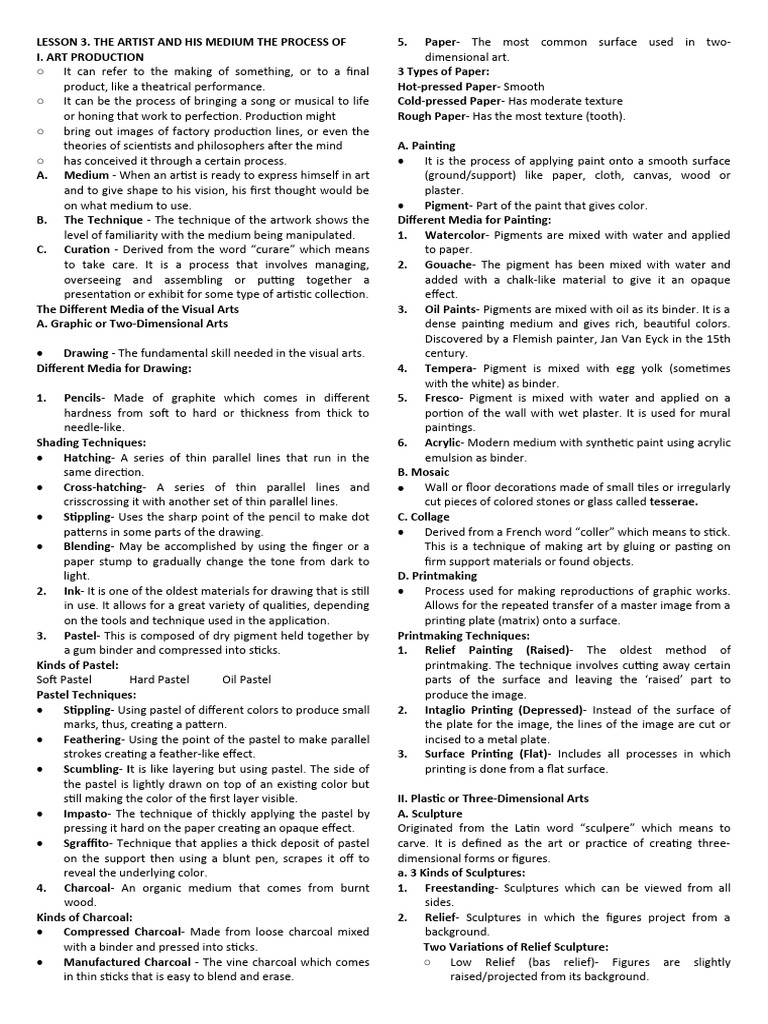 Lesson 3 | PDF | Pastel | Composition (Visual Arts)