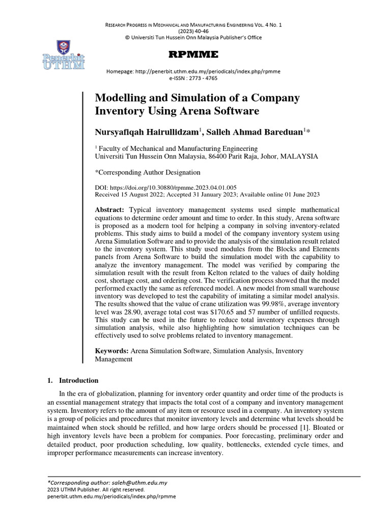 005 | PDF | Simulation | Inventory