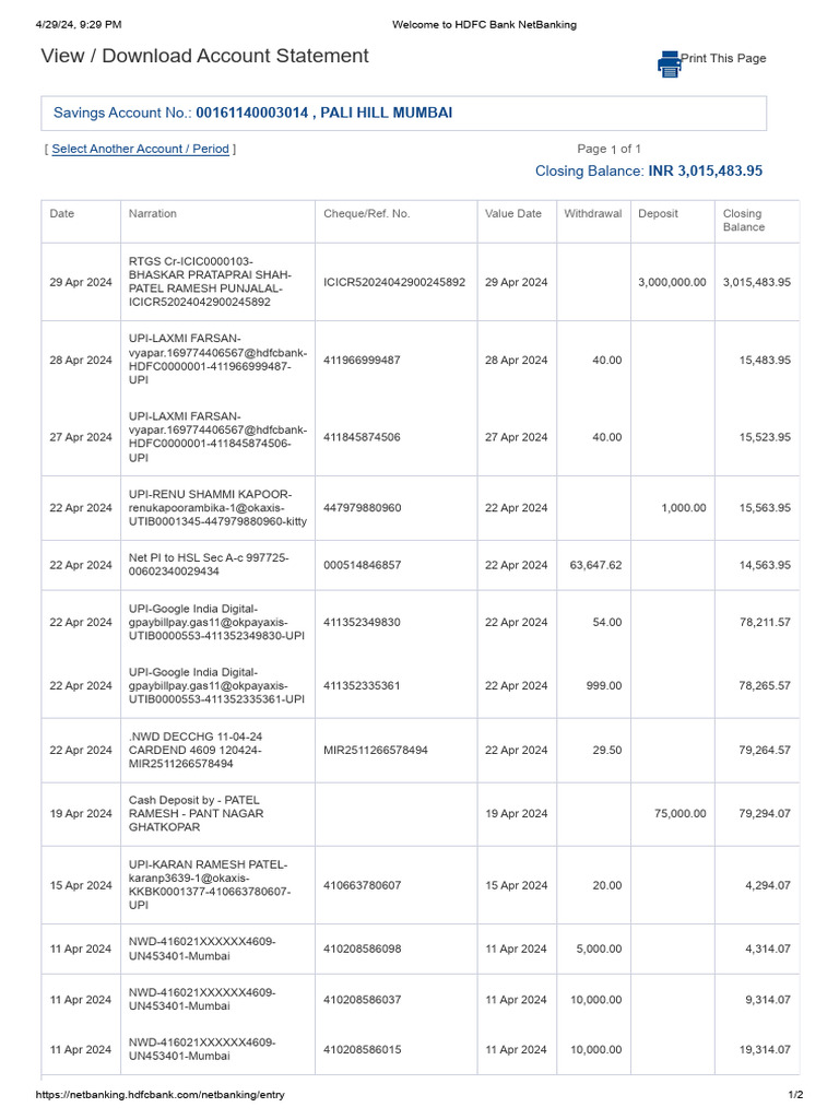 Welcome To HDFC Bank NetBanking | PDF | Service Industries | Banking ...