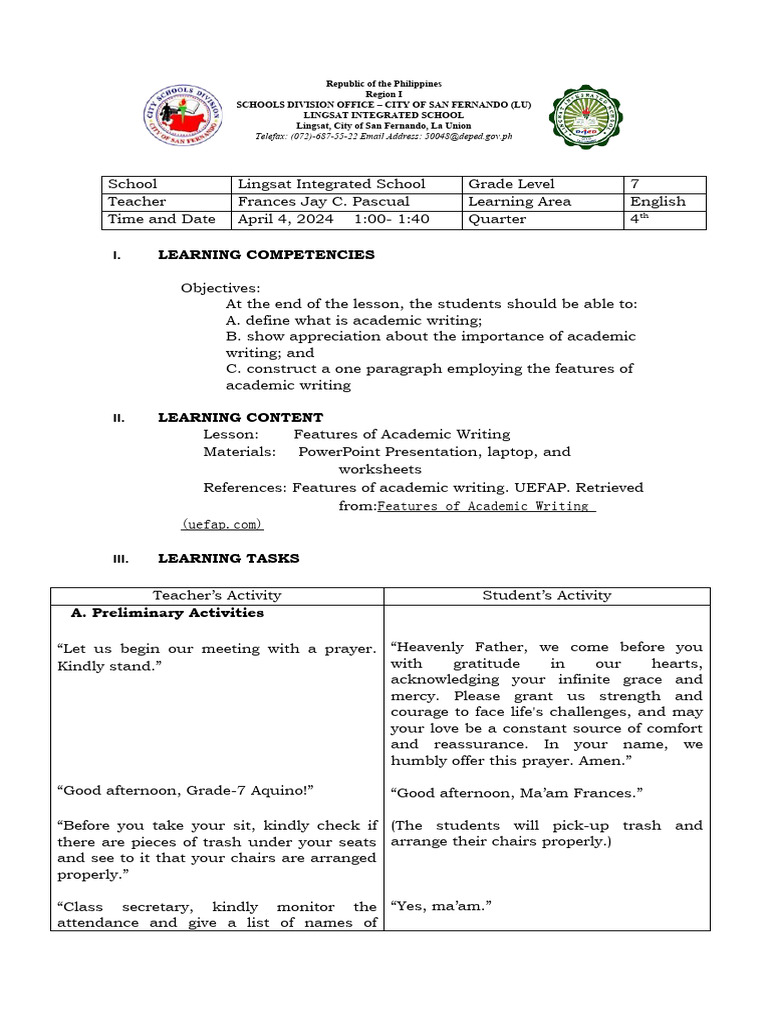 Features of Academic Writing | Download Free PDF | Critical Thinking ...