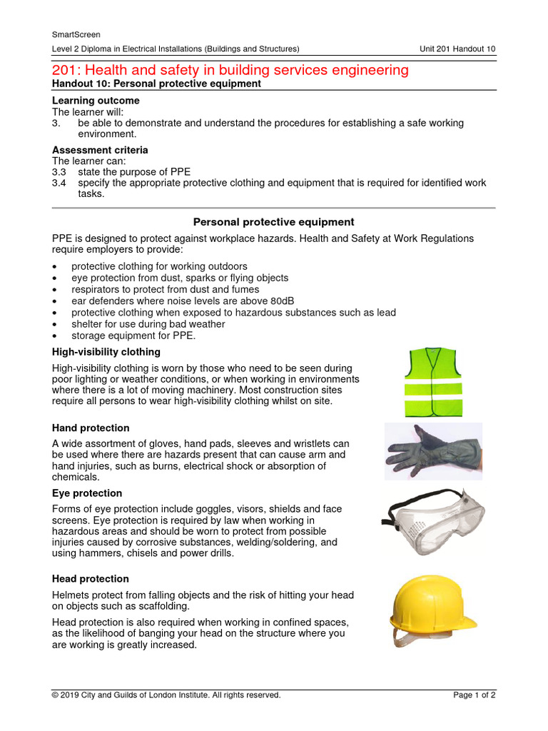 2365-201-10 Handout 2018 | Download Free PDF | Personal Protective ...
