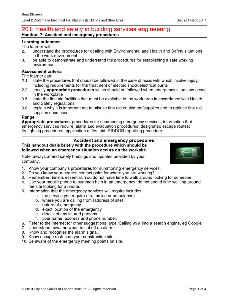 2365-201-07 Handout 2018 | PDF | Safety | Occupational Safety And Health