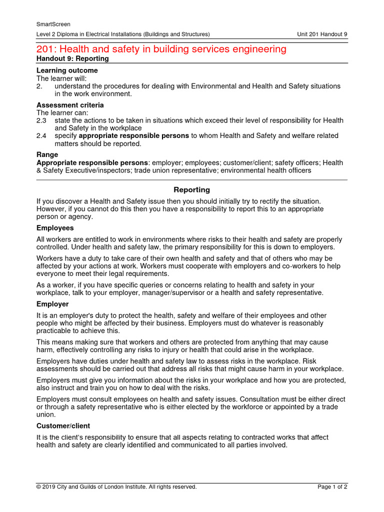 2365-201-09 Handout 2018 | PDF | Occupational Safety And Health ...