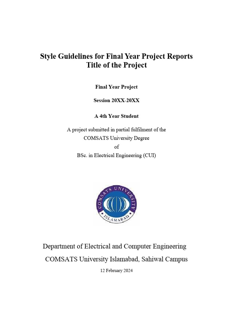ECE-SWL-FYP-Report Template | PDF | Page Layout | Use Case