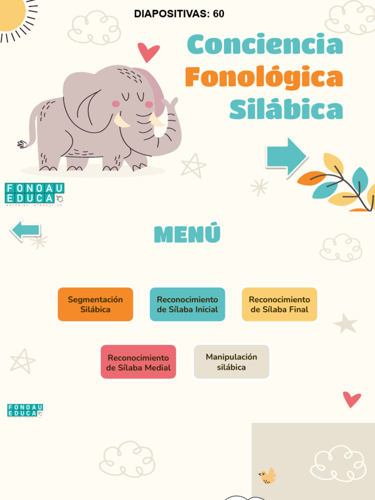 Conciencia Fonológica Silábica - Fonoaueduca Regalito | PDF | Escritura ...