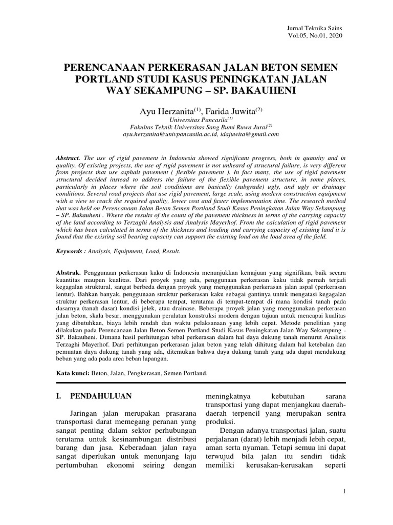 Perencanaan Perkerasan Jalan Beton Semen | PDF