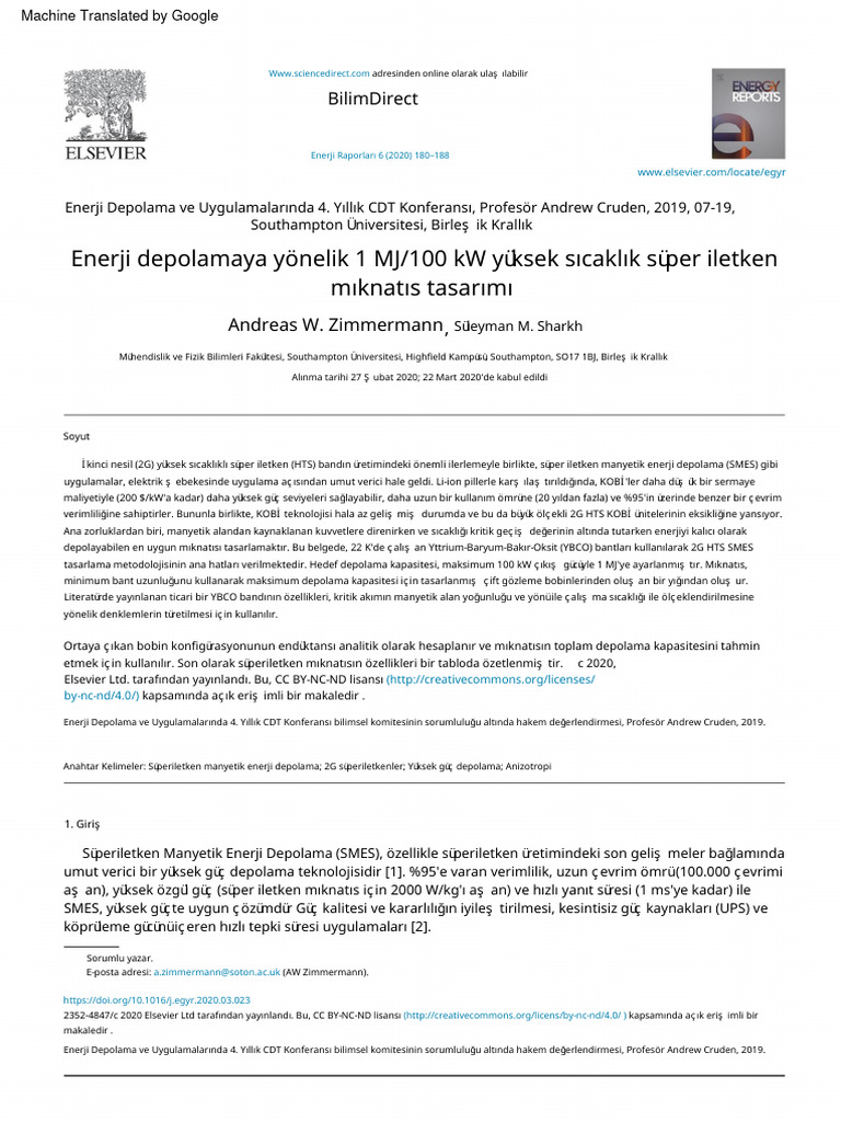 (TURKCE) Yuksek Sicaklik Superiletken Miknatis | PDF (TURKCE) Yuksek Sicaklik Superiletken Miknatis | PDF