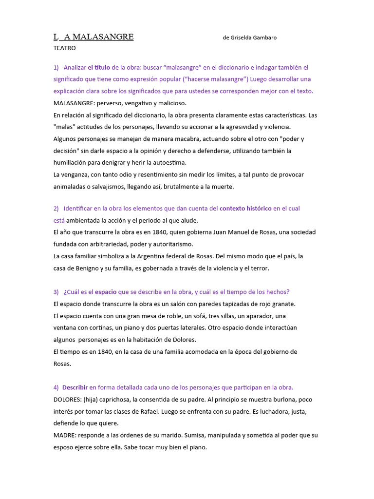 La Malasangre | PDF | Humor