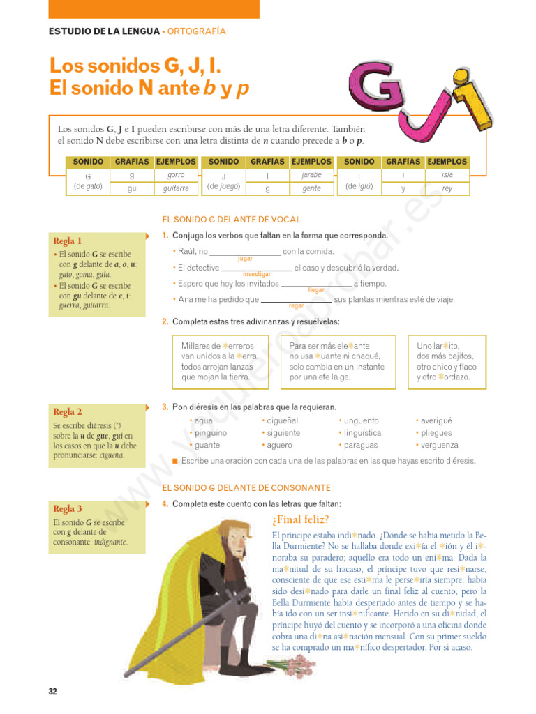 WWW - Yoquieroaprobar.Es: Los Sonidos G, J, I. Elsonidonantebyp | PDF ...