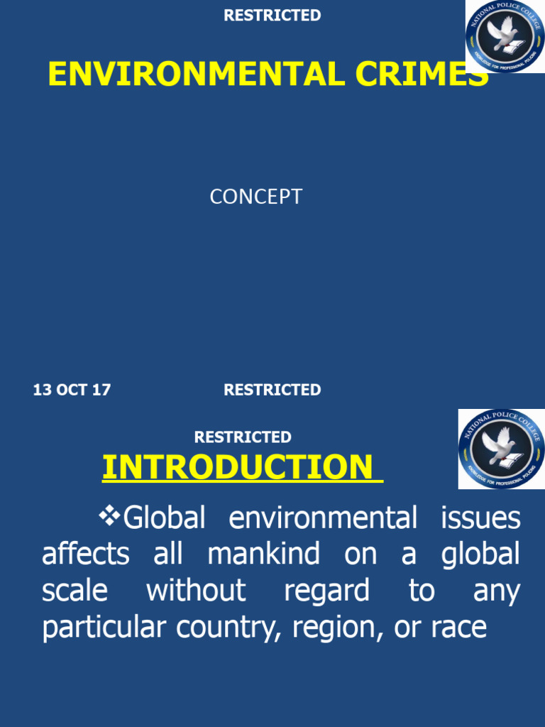 Understanding Environmental Crimes | PDF | Natural Environment ...