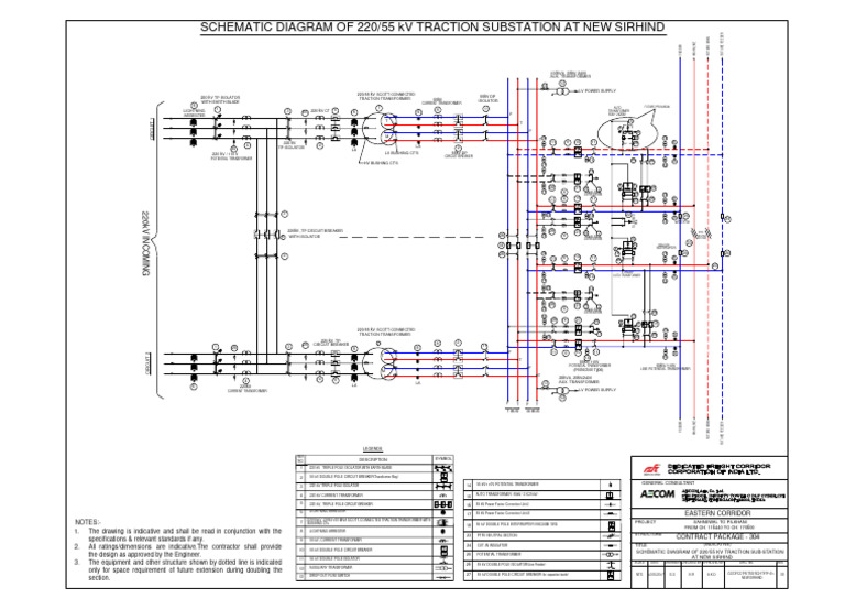 220/55 kV Traction Substation Schematic | PDF | Electrical Substation ...