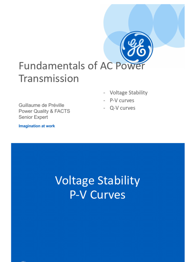 FACTS Training-02 - Voltage Stabiltiy P-V Curves Q - V Curves | PDF | Electric Power ...