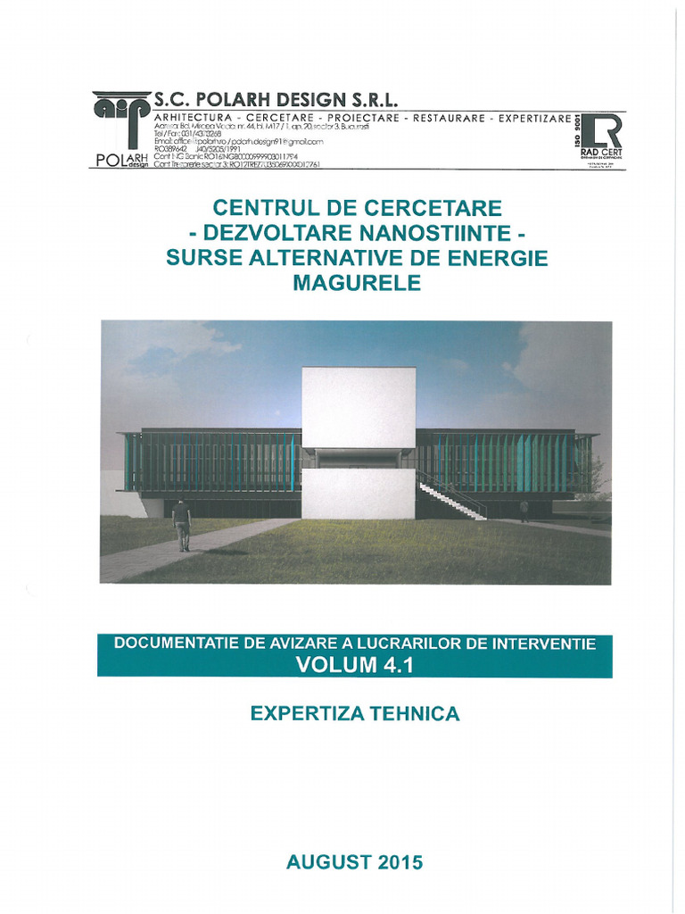 Volumul 4.1. Expertiza Tehnica | PDF