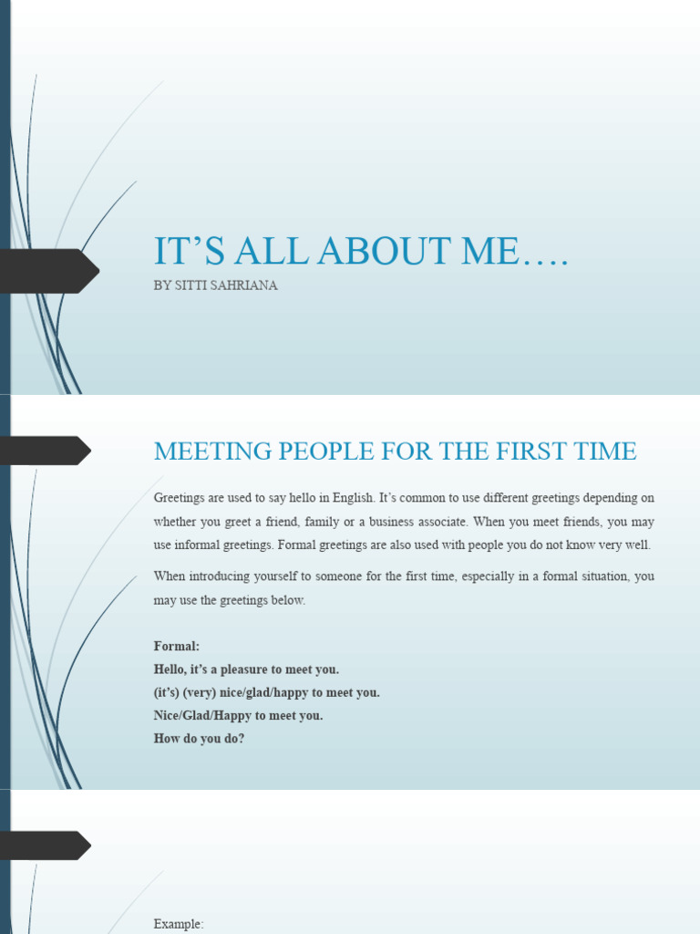 Its All About Me | PDF
