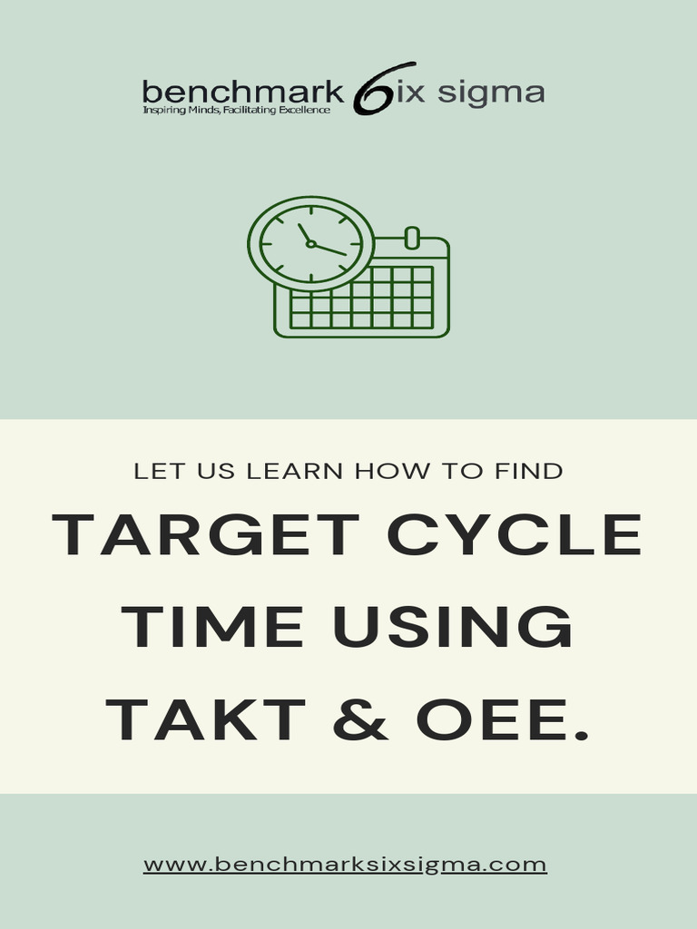 Finding Target Cycle Time Using Takt and OEE | PDF
