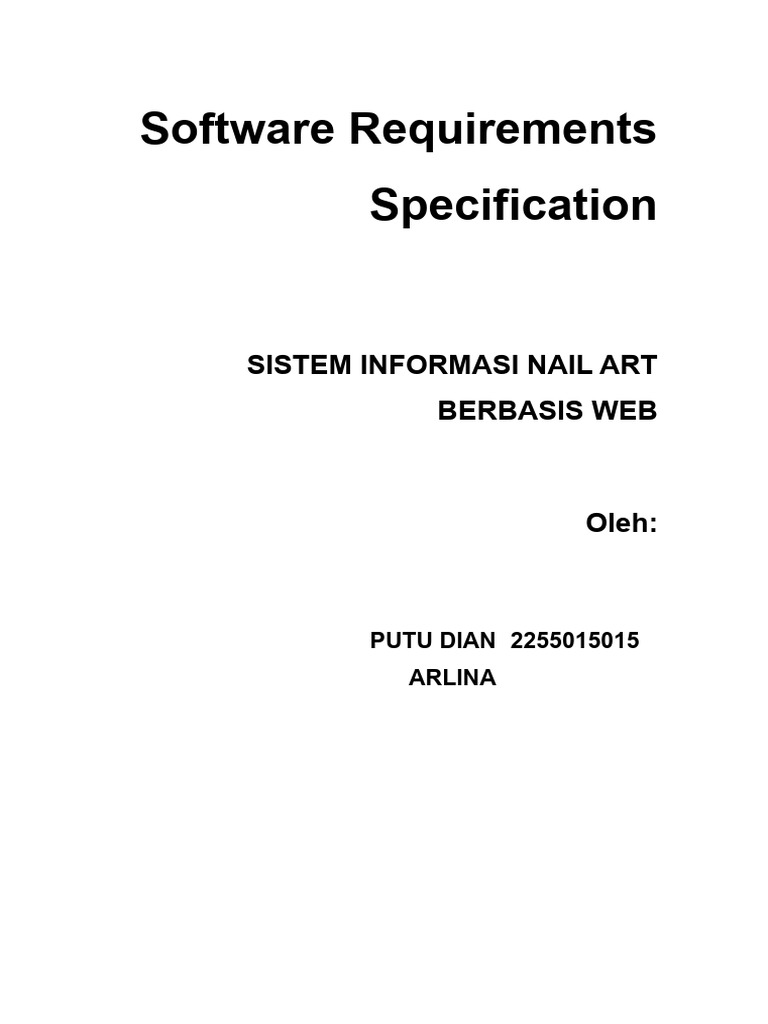 Software Requirements Specification | PDF
