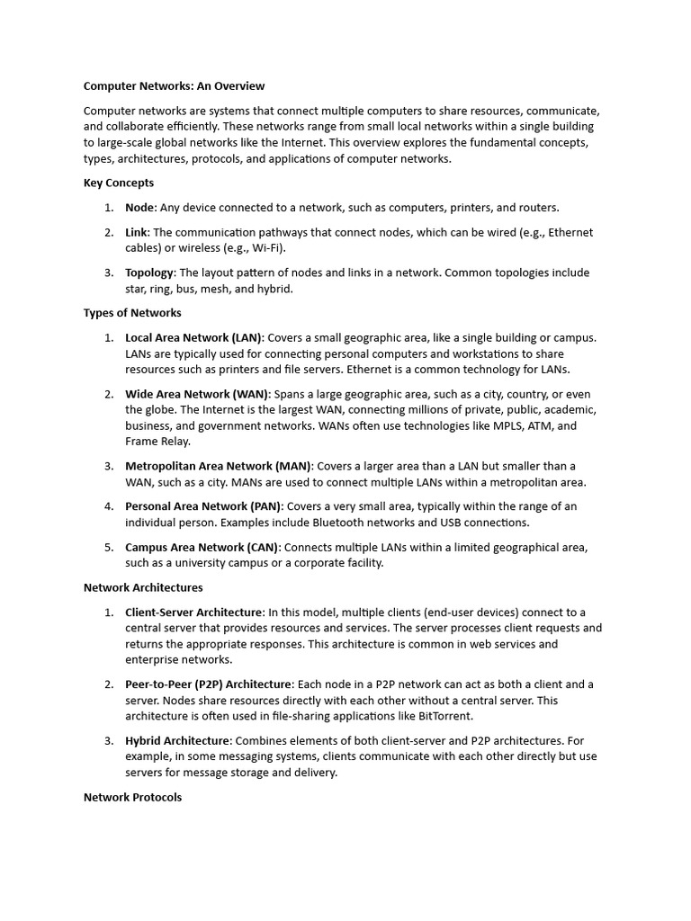 Computer Networks | PDF | Computer Network | Internet Protocol Suite