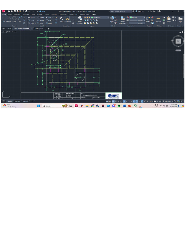 Autocad - EXE 6.3 | PDF