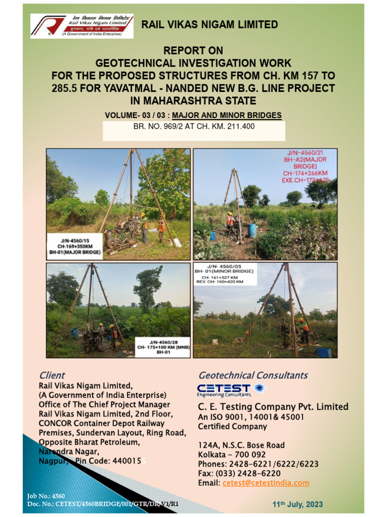 Soil Report - BR No-969-2 - CH-211392M | PDF | Civil Engineering ...