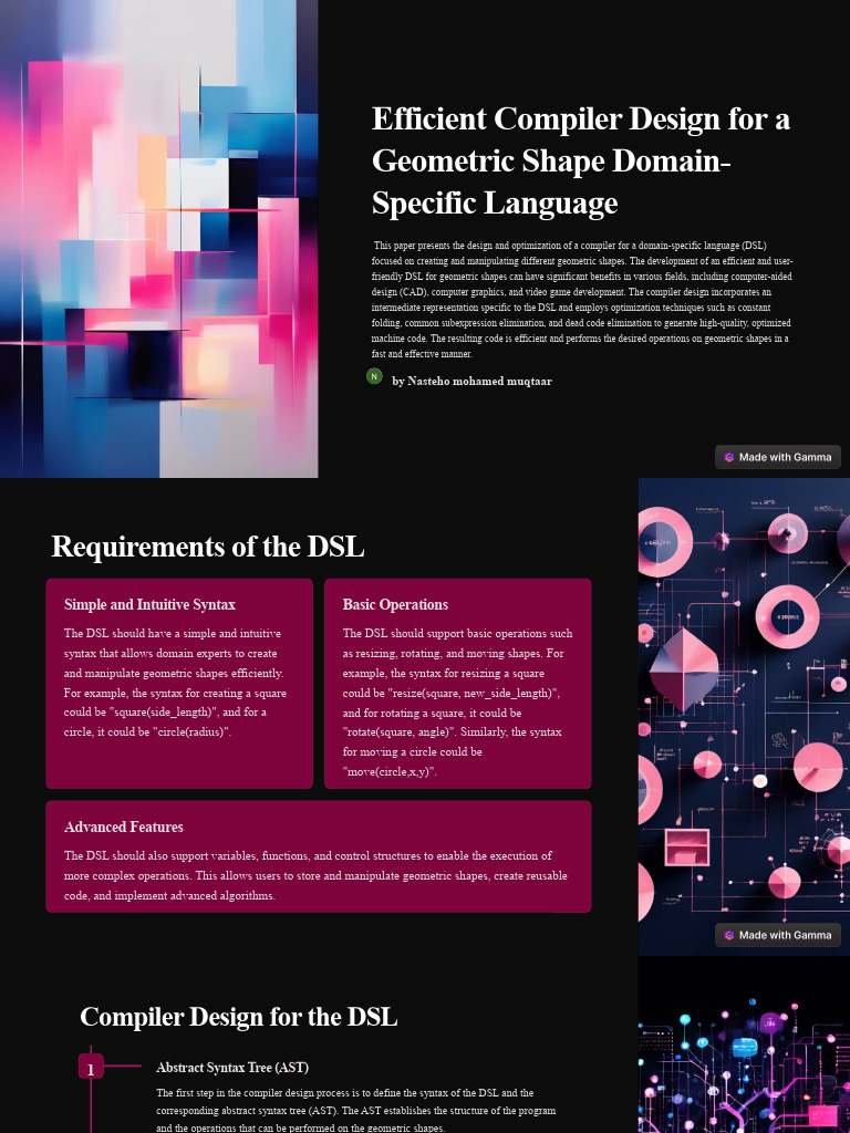 Efficient Compiler Design For A Geometric Shape Domain Specific Language | PDF | Compiler ...