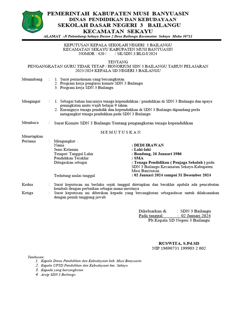 SK Dedi Irawan | PDF | Kesehatan Holistik