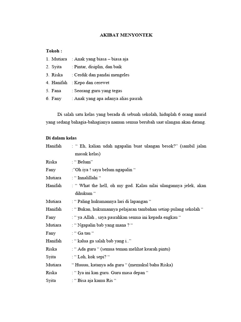 Dampak Menyontek dalam Ulangan Sekolah | PDF