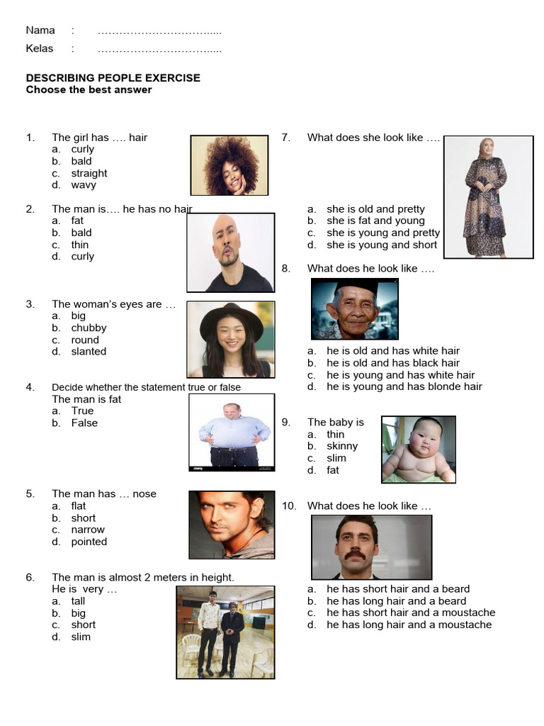 latihan describing people appearance | PDF