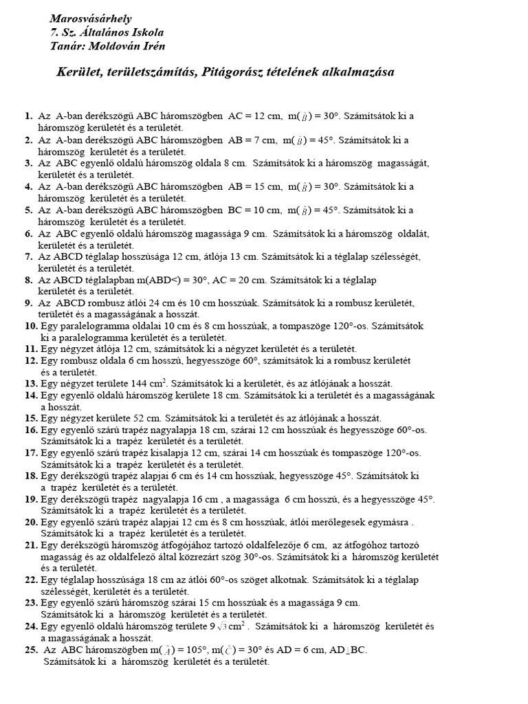 Aria. Perimetrul - Fig. - Geo | PDF