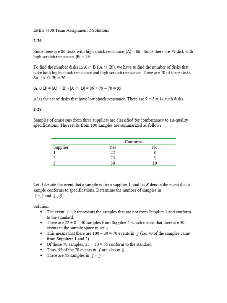 Team Assignment 2 Sol | PDF