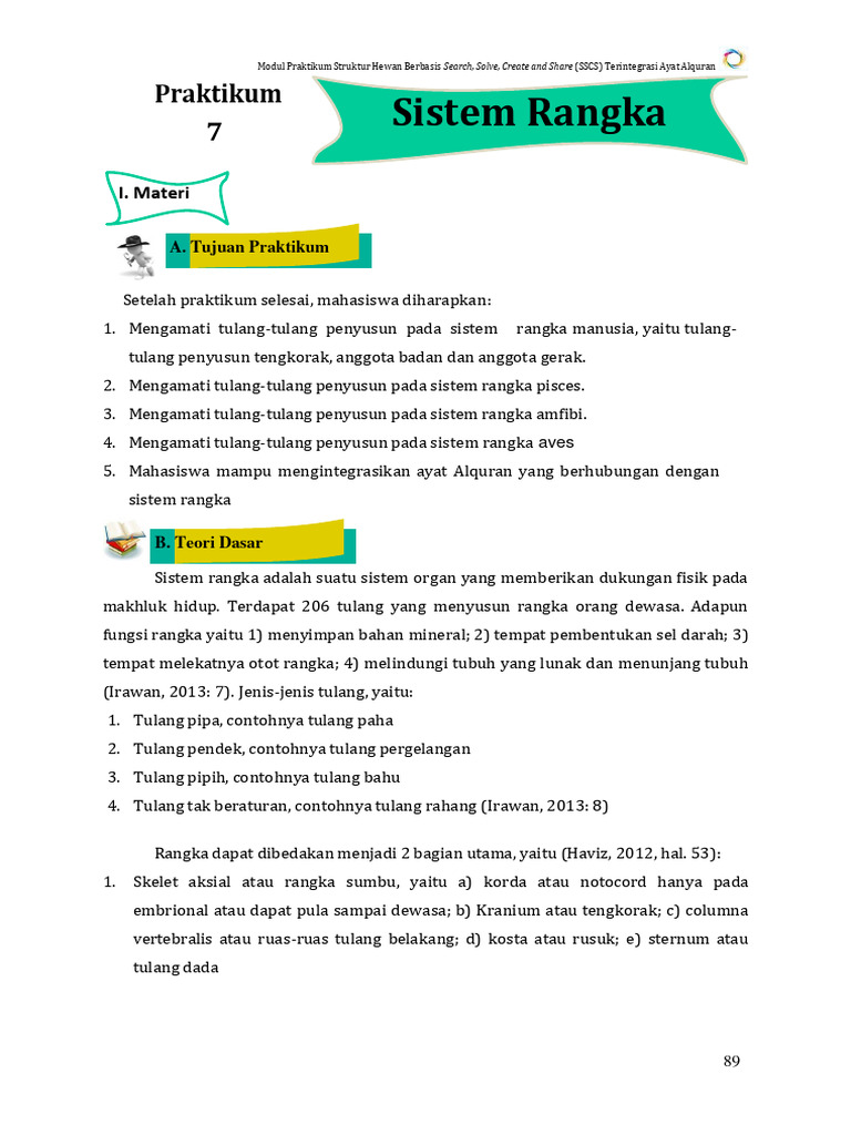 Struktur Hewan Sistem Rangka | PDF | Sains & Matematika