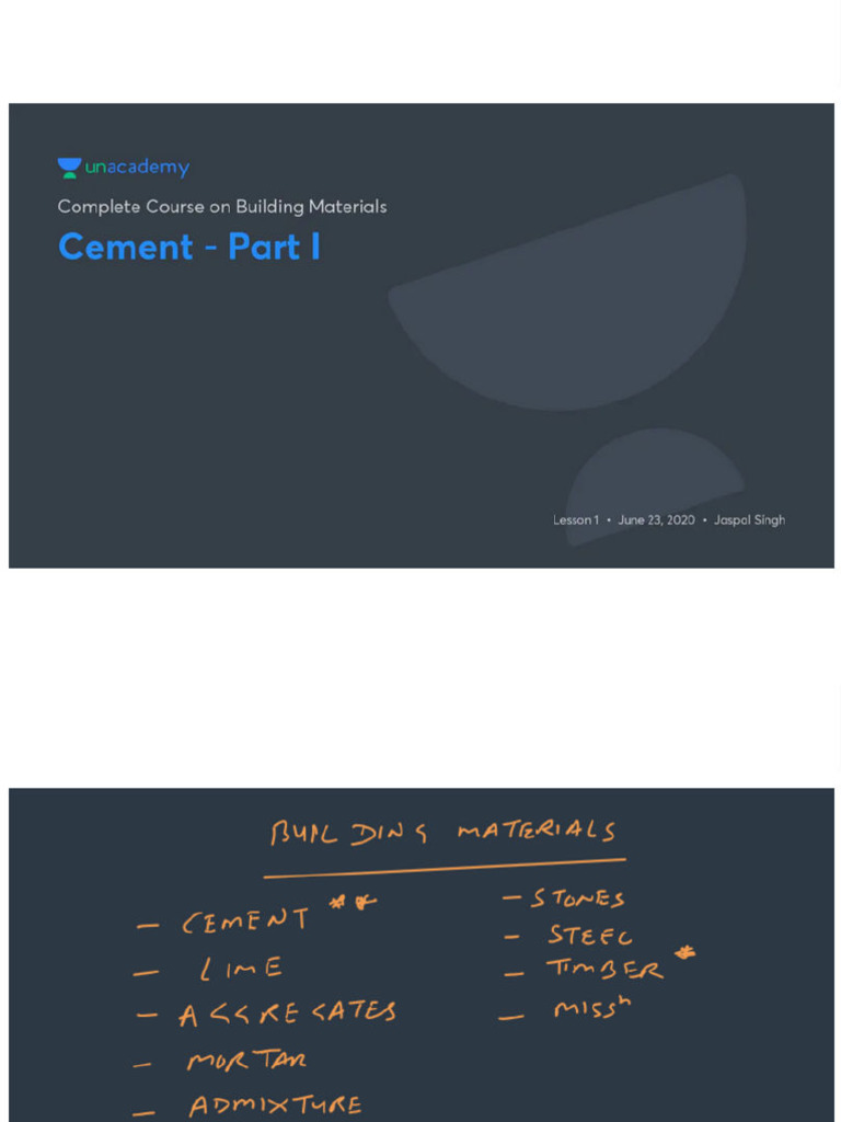 Cement Combined Notes Jaspal Sir (Civilenggpdf) | PDF