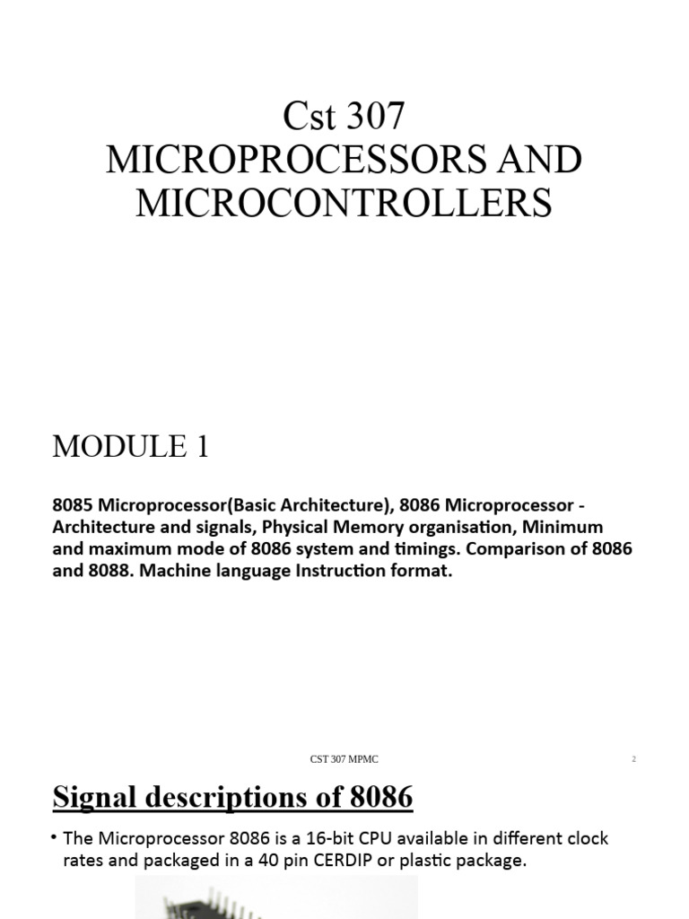 All about 8086 MP | PDF | Central Processing Unit | Input/Output