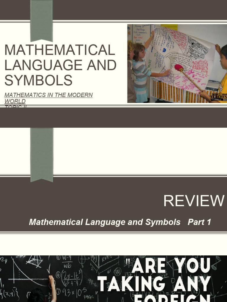 Mathematics Language and Symbols Part 2 | PDF | Set (Mathematics ...