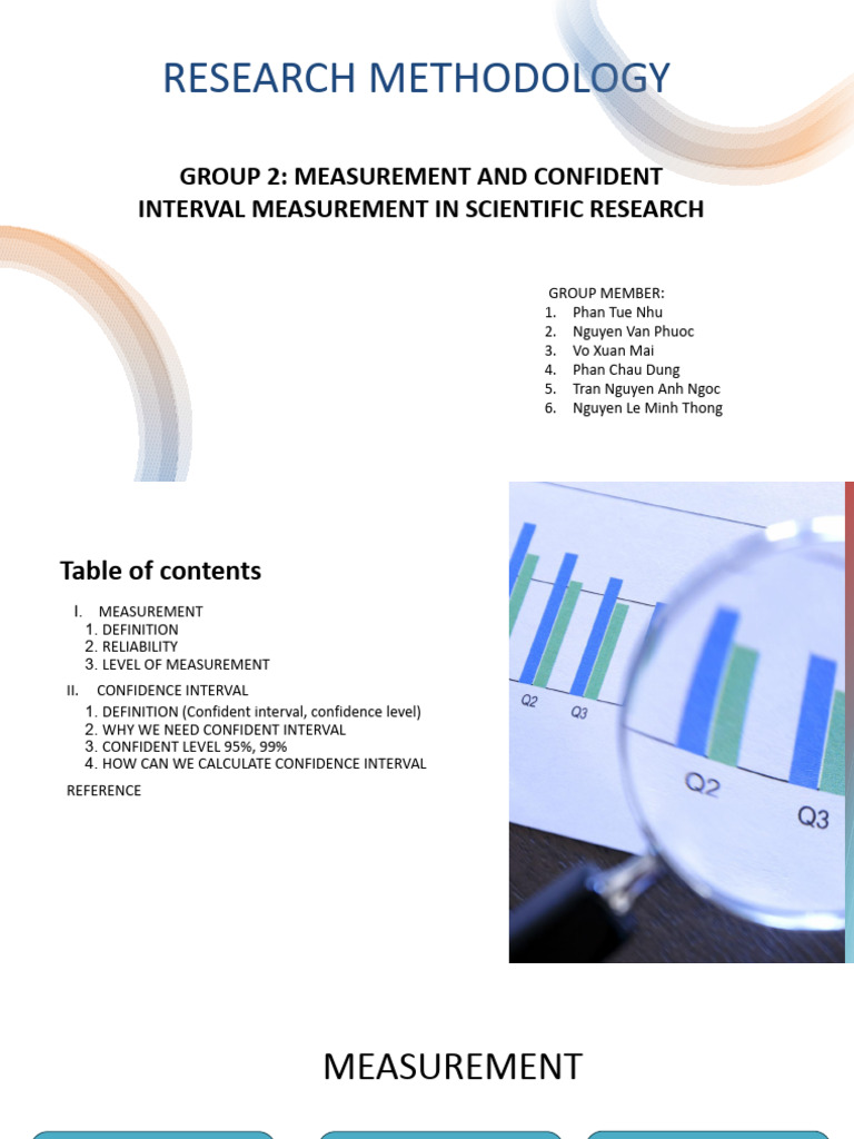 Research Methodology - MEASUREMENT AND CONFIDENT INTERVAL MEASUREMENT ...