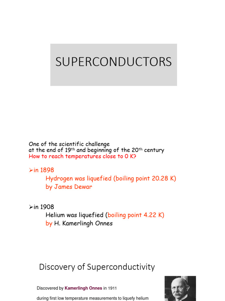 Superconductors | PDF | Superconductivity | Electrical Resistivity And Conductivity