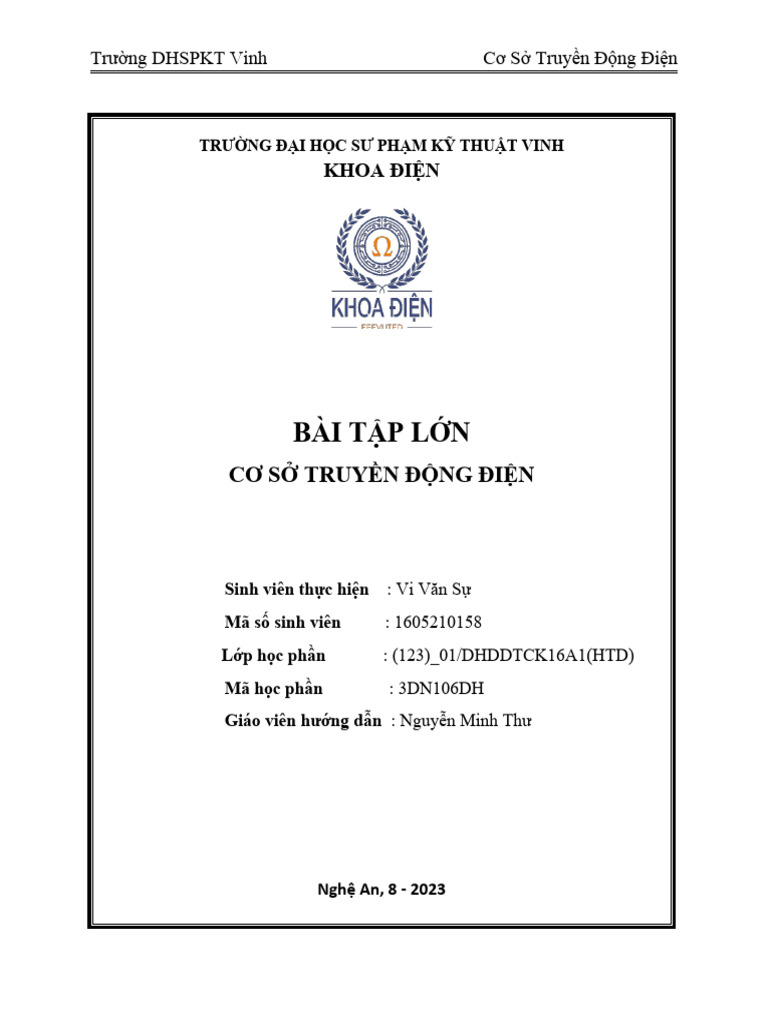 Btd Cstdd Nguyễn Thanh Hoàn | PDF