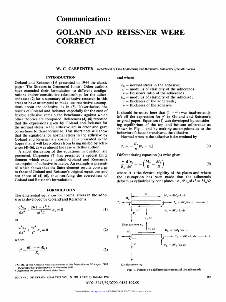 Goland and Reissner Were Correct | PDF | Applied And Interdisciplinary ...
