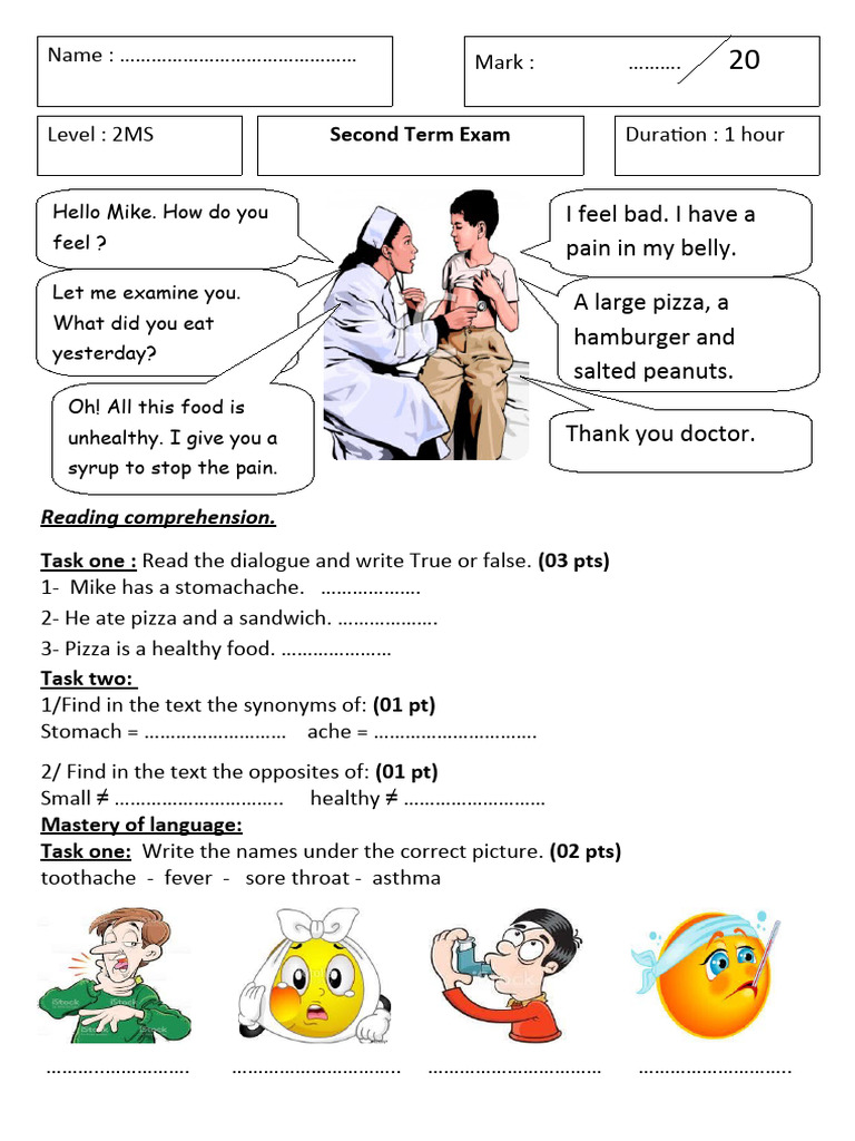 Second Term Exam 2ms FFFF | PDF | Foods