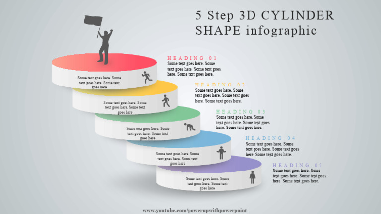 PowerPoint 3D Cylinder Infographic Guide | PDF