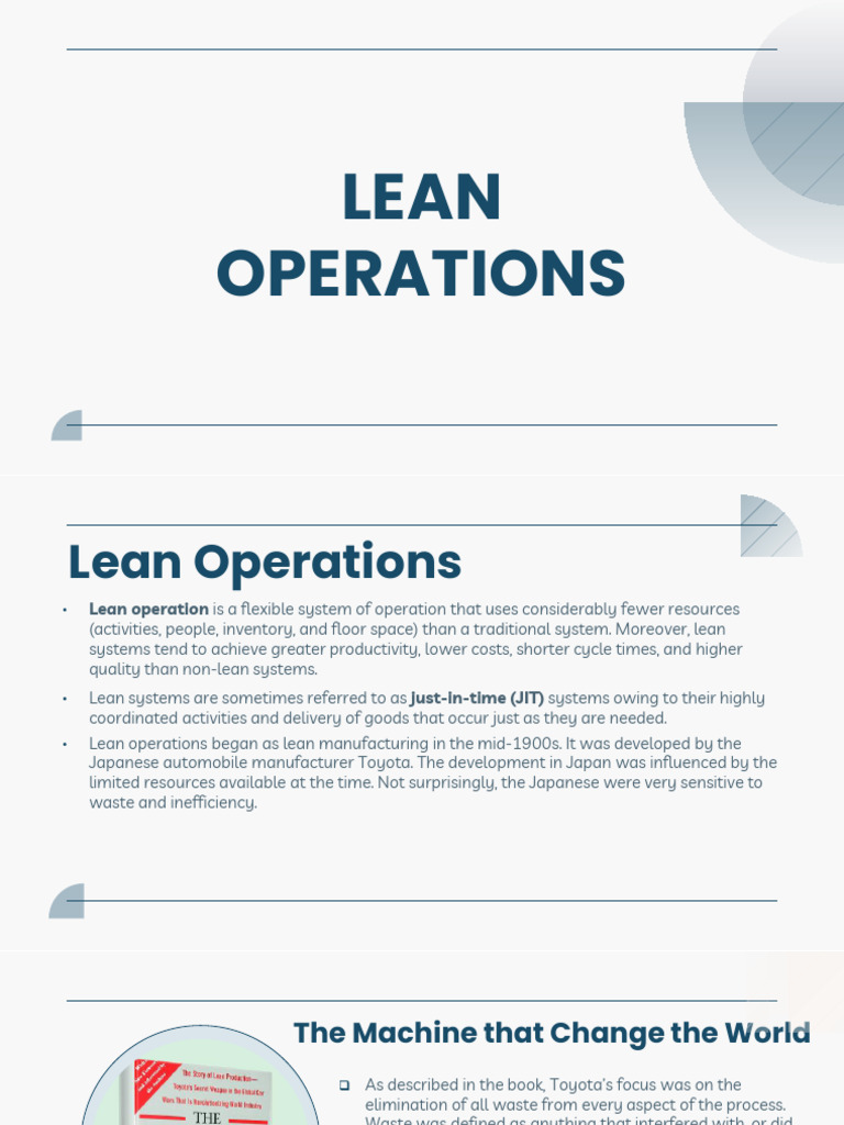 Lean Production | PDF | Lean Manufacturing | Supply Chain Management