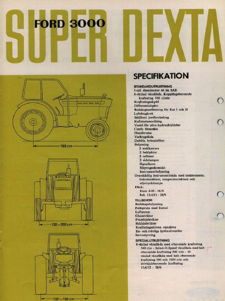 Ford 3000 Super Dexta | PDF