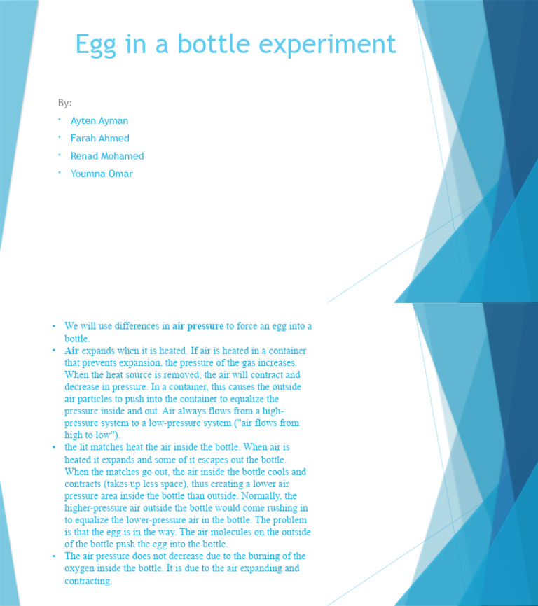 Egg in A Bottle Experiment | PDF